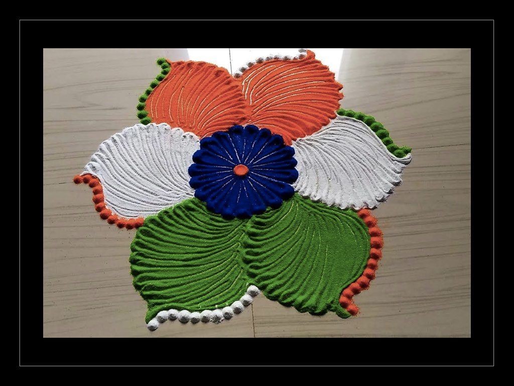 Republic Day Easy Rangoli Design: गणतंत्र दिवस के मौके पर बनाएं रंगोली ...