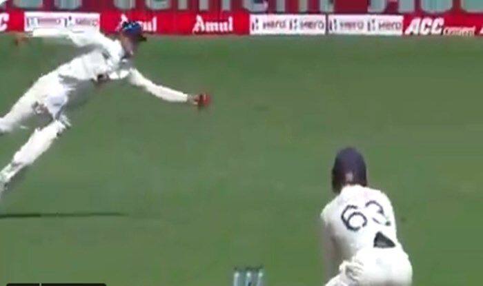 Joe Root Takes a One-Handed Catch to Send Ajinkya Rahane Packing in ...