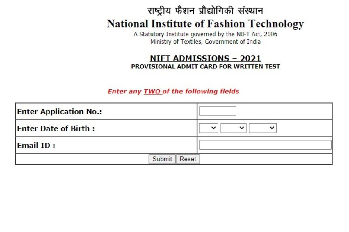 NIFT Admit Card 2021 Released: NIFT 2021 का एडमिट कार्ड हुआ जारी, ये है ... NIFT Admit Card 2021 Released: NIFT 2021 का एडमिट कार्ड हुआ जारी, ये है ...