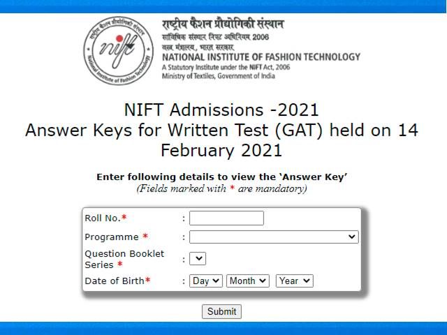 NIFT Answer Key 2021 Released for GAT, Download NIFT 2021 Answer Key ...