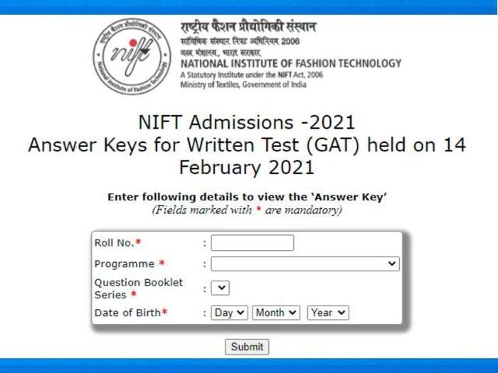 NIFT Answer Key 2021 Released for GAT, Download NIFT 2021 Answer Key ...