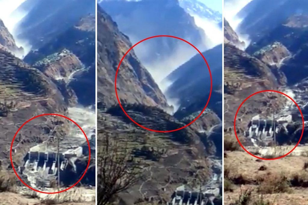 Video of Chamoli Glacier Break Shows Houses Being Swept Away