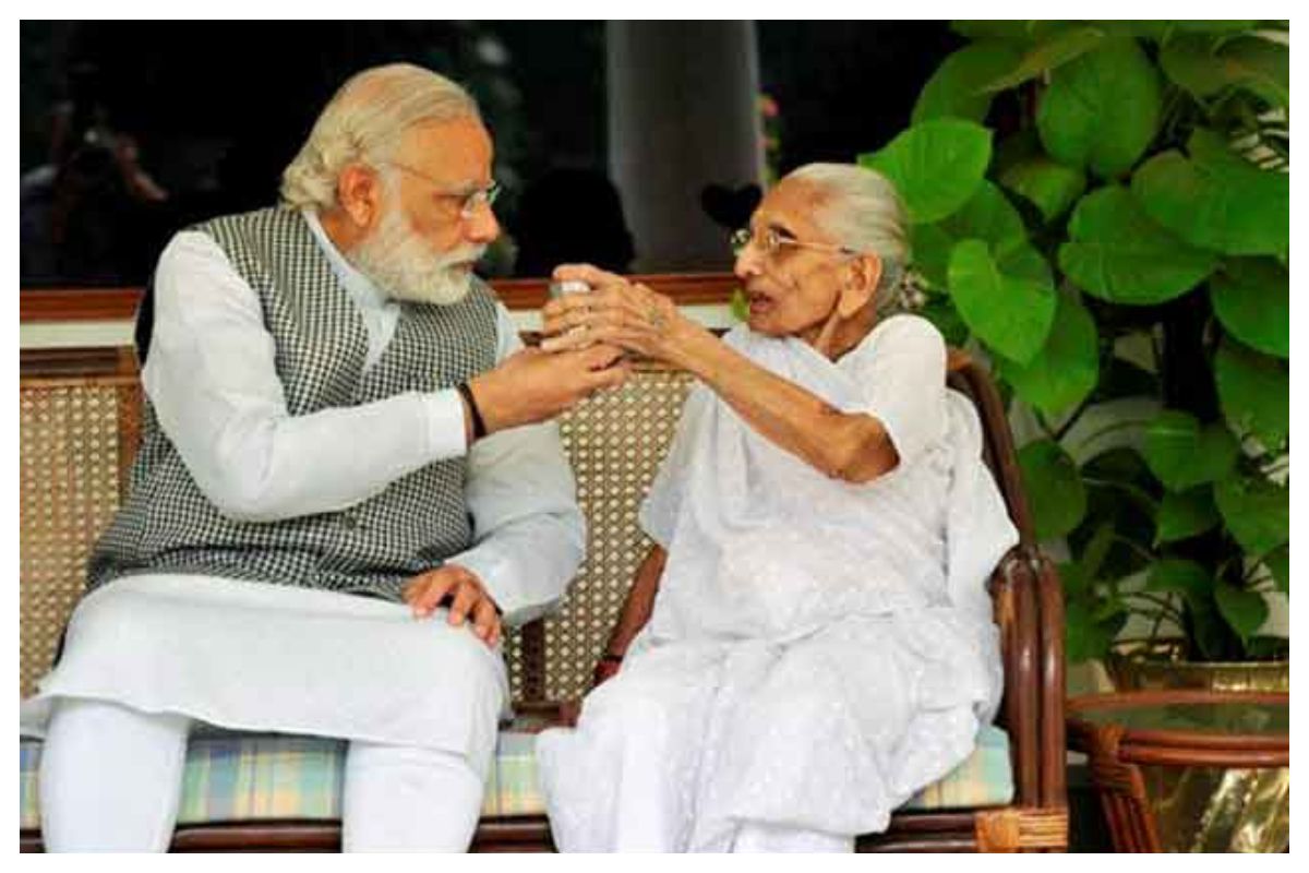 PM Modi’s Mother Hiraben Receives First Dose of COVID-19 Vaccine ...