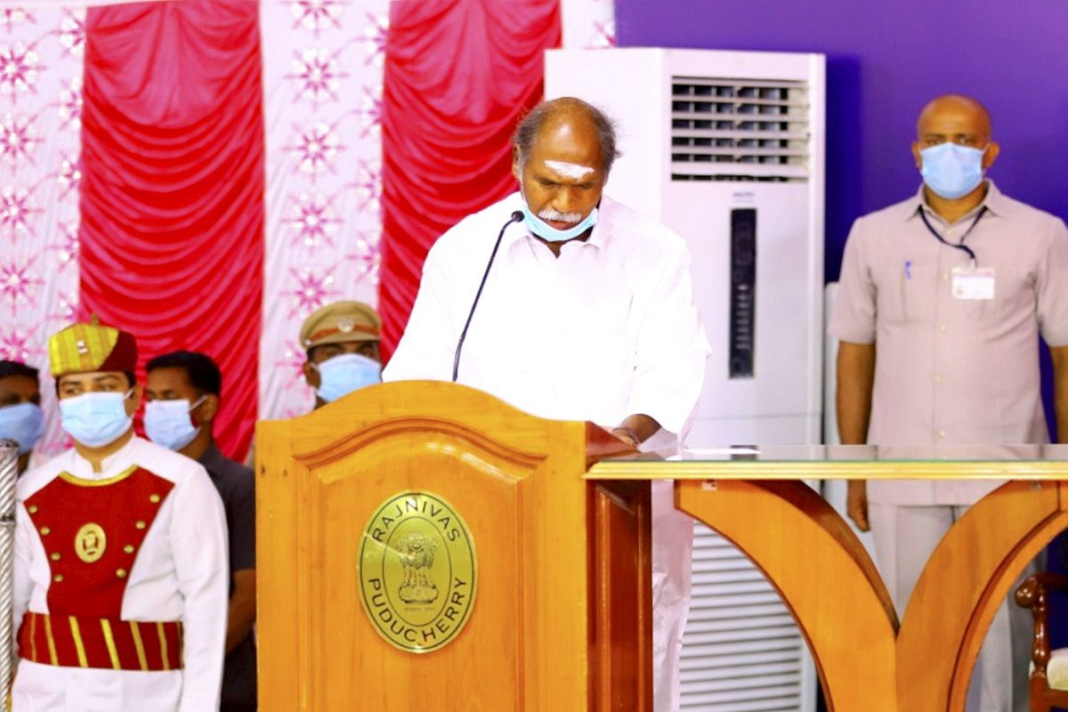 N Rangasamy Takes Oath as Puducherry CM, Other Ministers to Take Oath Later