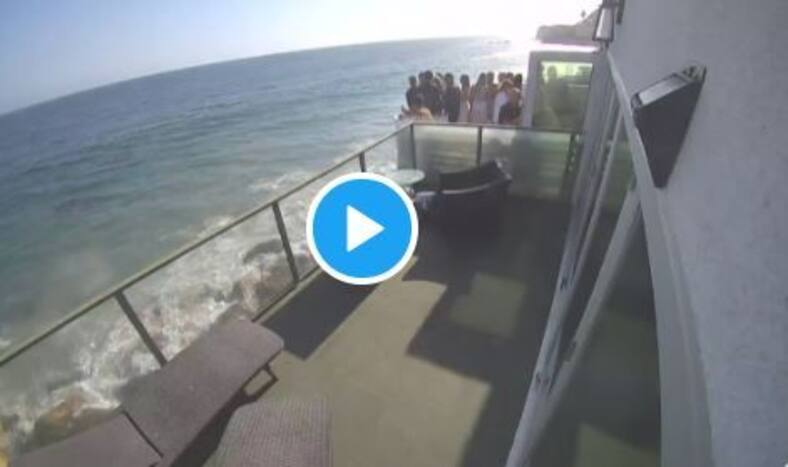 Viral Video Captures The Terrifying Moment a Balcony Full of People ...