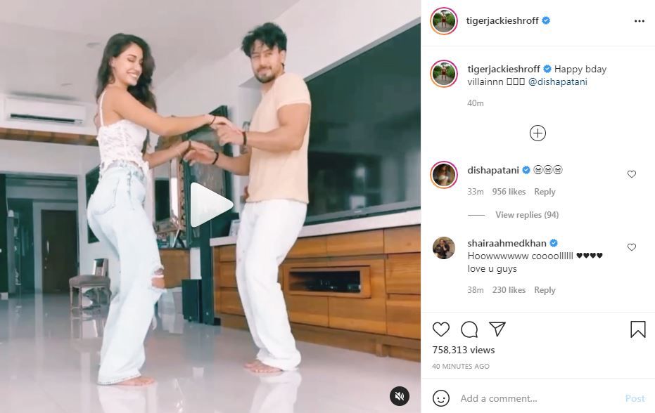 Tiger Shroff Shares Birthday Dance Post For Disha Patani, Krishna ...