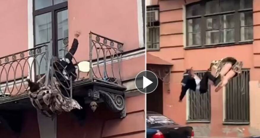 Viral Video: Couple Falls 25-Feet From Balcony While Fighting ...