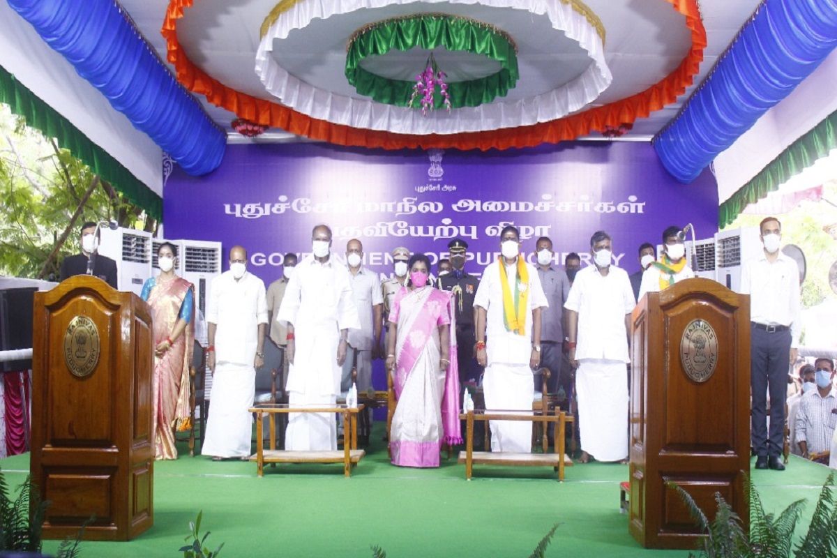 5 Ministers, Including First Woman in Decades, Take Oath in Puducherry ...