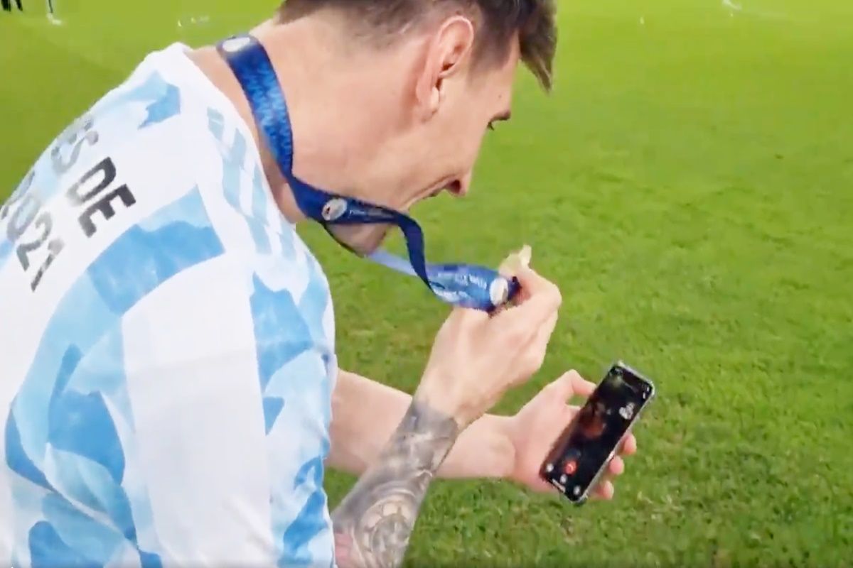Copa America Final, Argentina vs Brazil: जीत के बाद मैदान से ही Lionel ...