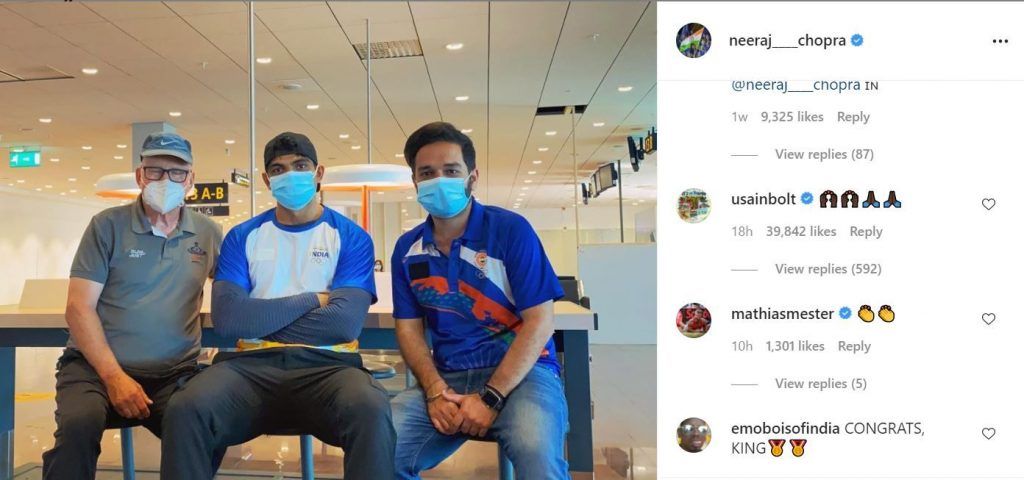 Olympic Legend Usain Bolt Leaves Comment on Neeraj Chopra Old Instagram ...