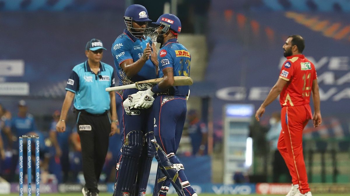 MI vs PBKS 2021 Scorecard: Kieron Pollard, Hardik Pandya Rohit Mumbai ...