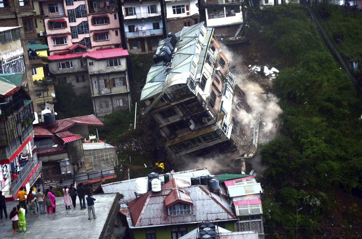 Multi-Storey Building Collapses Due to Landslide in Shimla | Watch Video