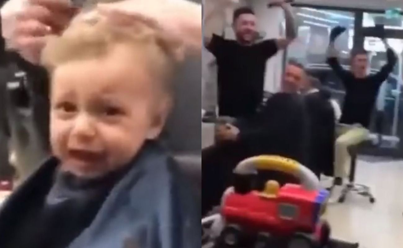 Viral Video: Barbers Sing to Calm Anxious Little Boy Getting a Haircut ...