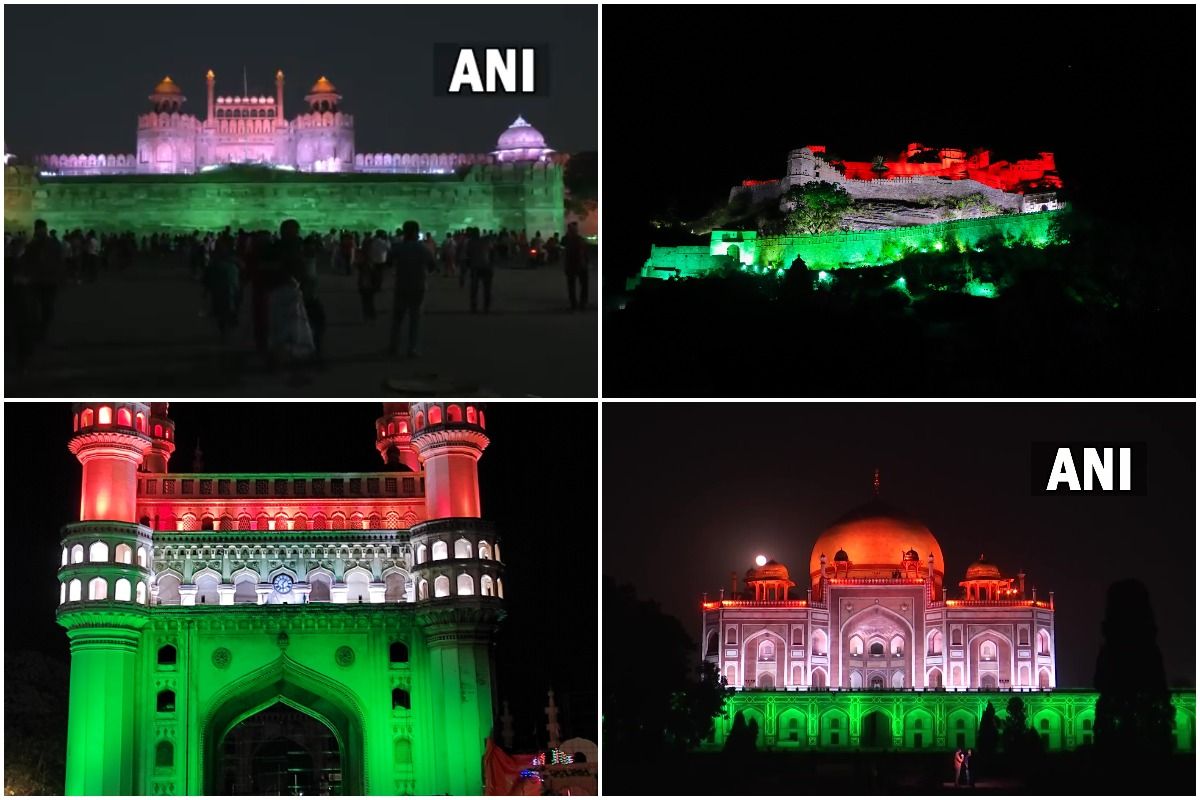 ASI illuminates 100 Monuments: 100 करोड़ वैक्सीनेशन का जश्न, तिरंगे के ...