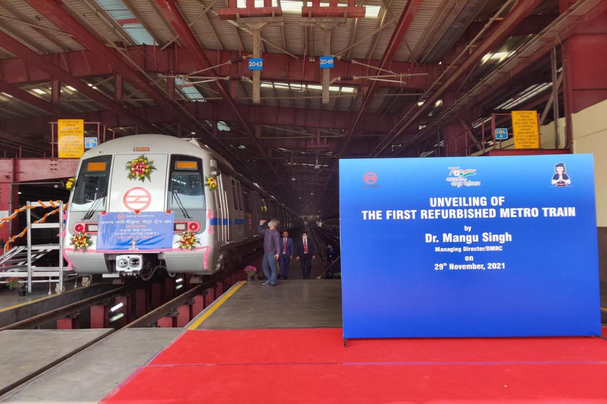Delhi Metro Unveils First Refurbished Train After First-Ever Mid-Life ...