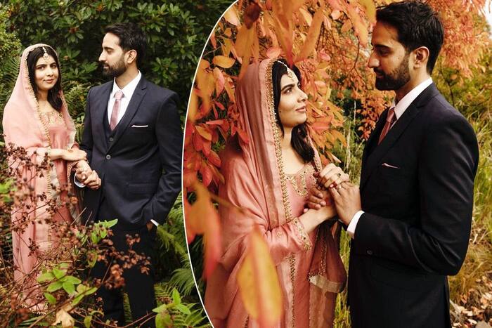 Malala Yousafzai is Stunning as a New Bride in a Traditional Soft Pink Suit