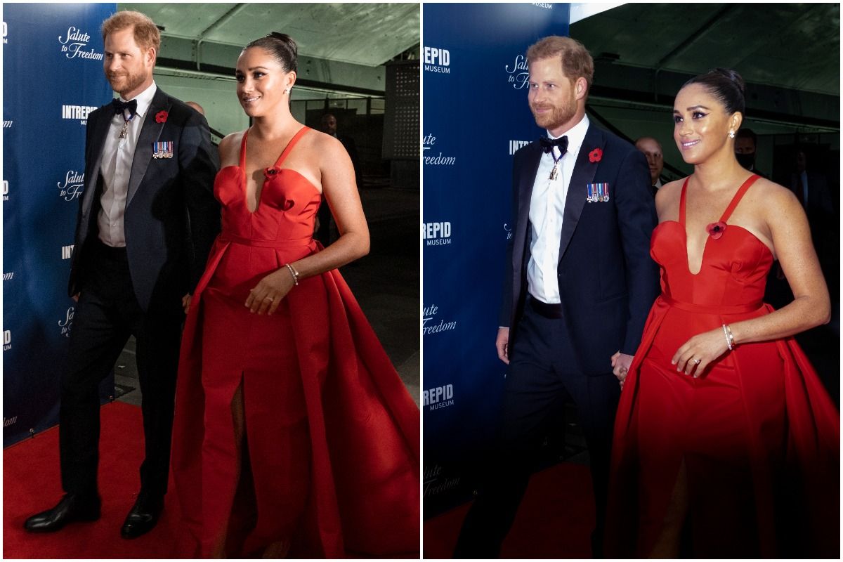 Gosh! Meghan Markle Returns to Red Carpet With Prince Harry in a Fiery ...