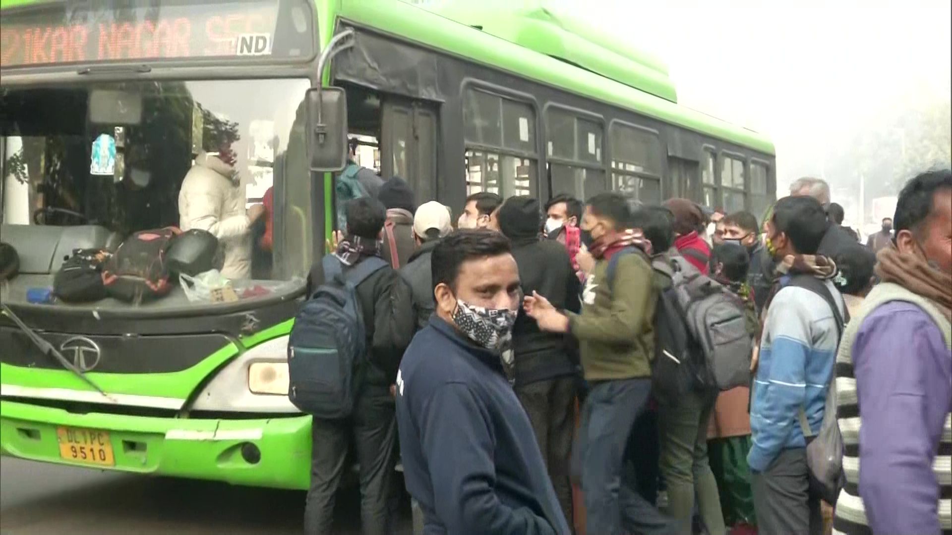 Long Queues At Delhi Bus Stops As Buses Operate With 50% Capacity