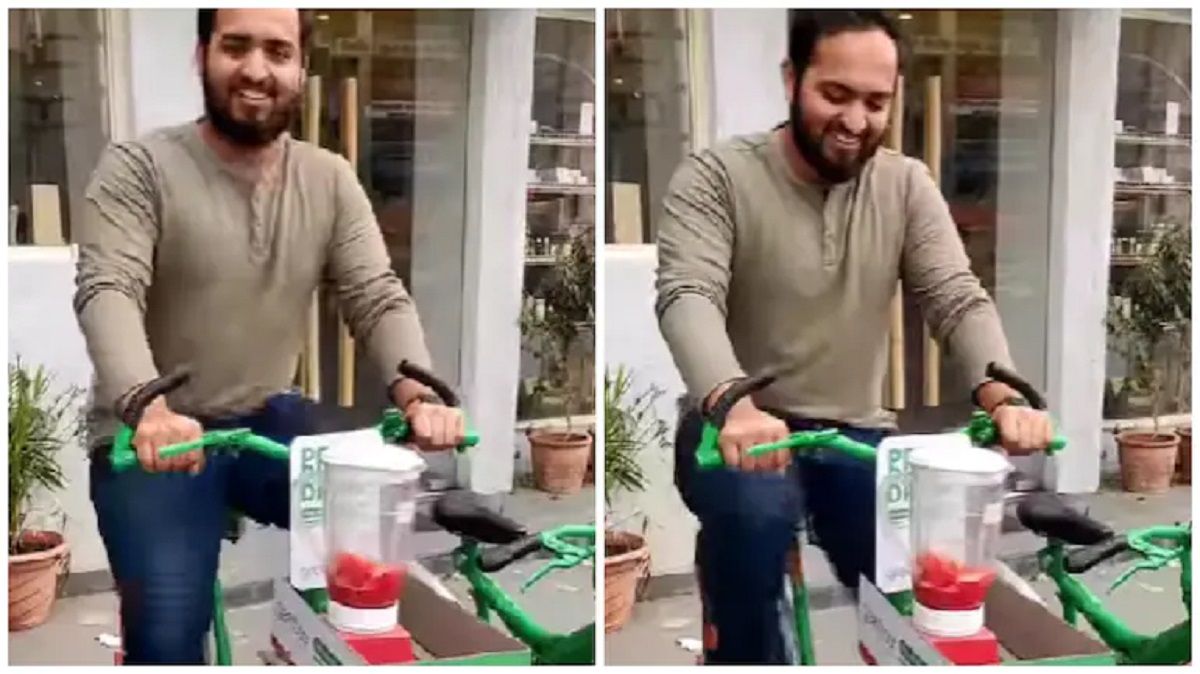 Viral Video: You Have to Cycle and Blend Fruit Juice Yourself At This ...