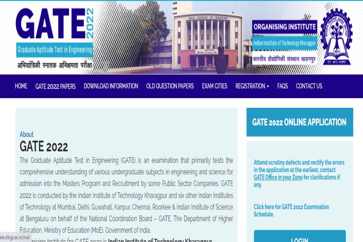 GATE 2022: IIT Kharagpur Releases Exam Schedule on gate.iitkgp.ac.in ...