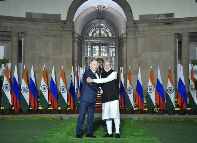 PM Modi Receives Russian President Vladimir Putin in Delhi, Says India ...