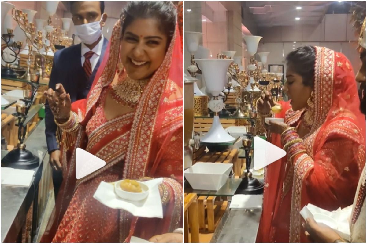 Viral Video: Foodie Bride Enjoys Pani Puri at Her Wedding, Netizens ...