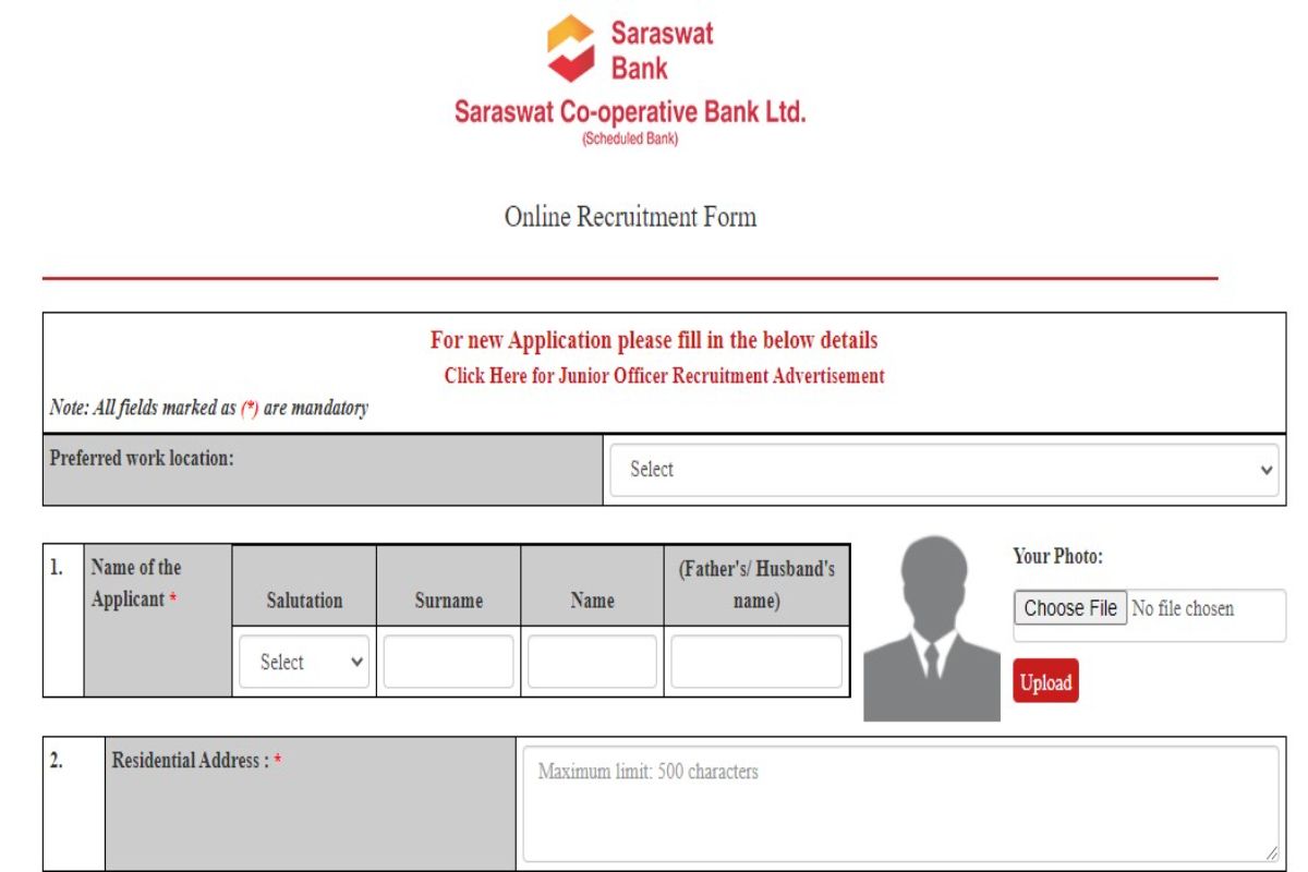 Saraswat Bank Recruitment 2021: Fresh Notification Out For Junior ...