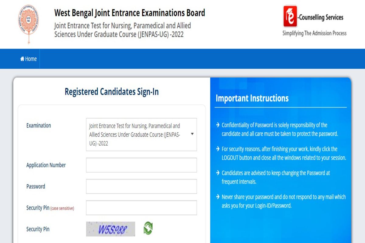 WBJEE JENPAS UG 2022: Application Process Begins on wbjeeb.nic.in | Here
