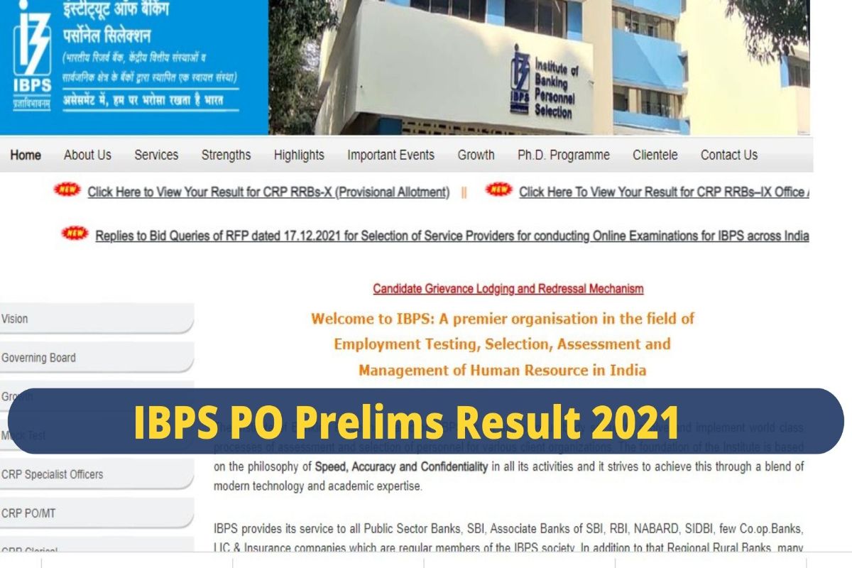 IBPS PO Prelims Result 2021 Out on ibps.in | Download Via Direct Link ...