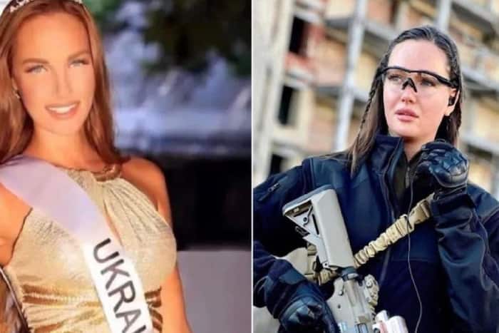 पूर्व Miss Ukraine ने रूसी सेना से लड़ने के लिए उठाए हथियार, PHOTO वायरल