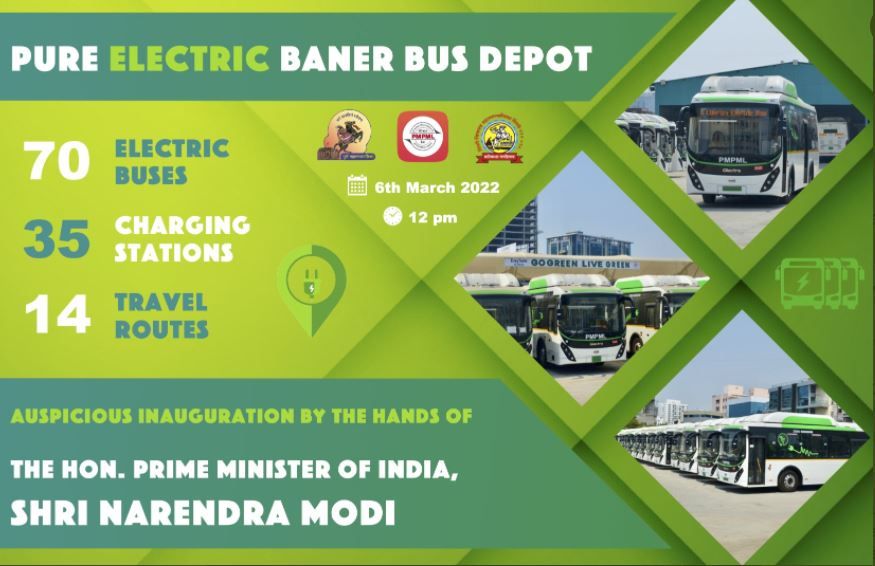 PM Modi Dedicates 150 Electric Buses For Public Transport in Pune ...