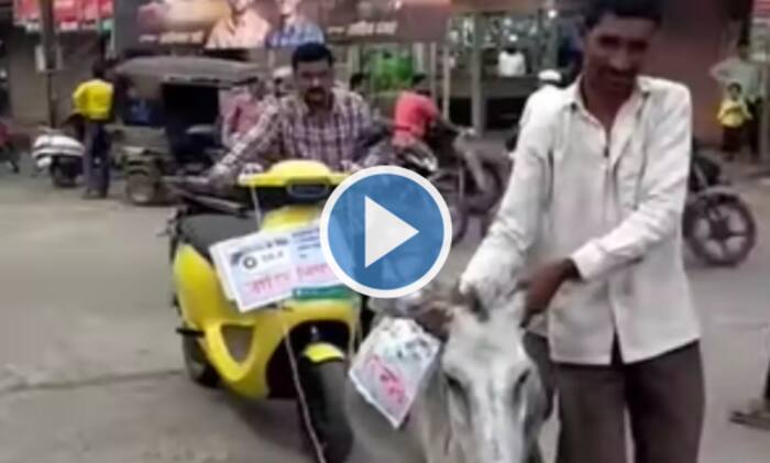 Frustrated Customer Ties Ola Electric Scooter to Donkey, Parades It ...