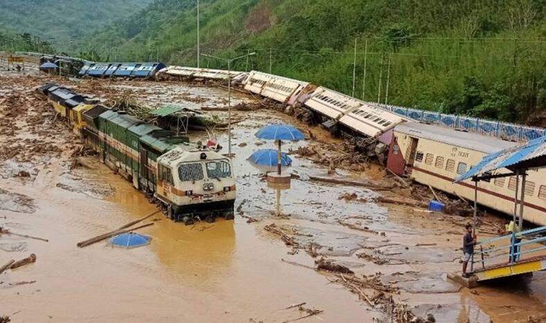 Passenger Train in Haflong Station Topples As Flash Flood Wreaks Havoc ...