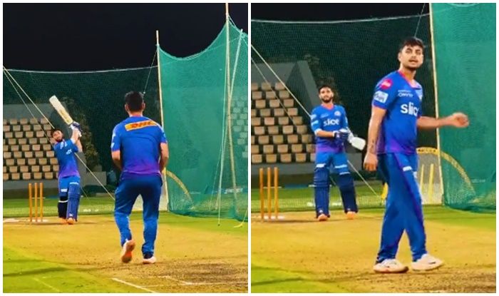 IPL 2022: Mayank Markande Smashes Ishan Kishan For a Six in The Nets ...