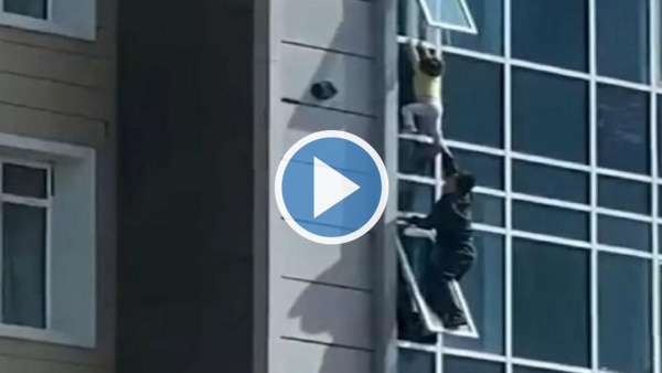 Viral Video: Man Risks His Life To Save A Child Dangling From 8th Floor ...
