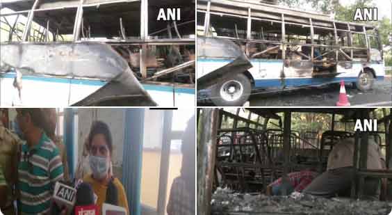 जम्मू-कश्मीर: चलती बस में अचानक आगी, 4 श्रद्धालुओं की जलने से हुई मौत ...