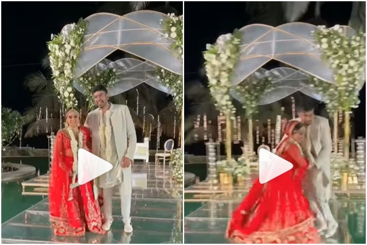 Viral Video: Bride Pushes Groom Into The Pool While They Were Posing ...