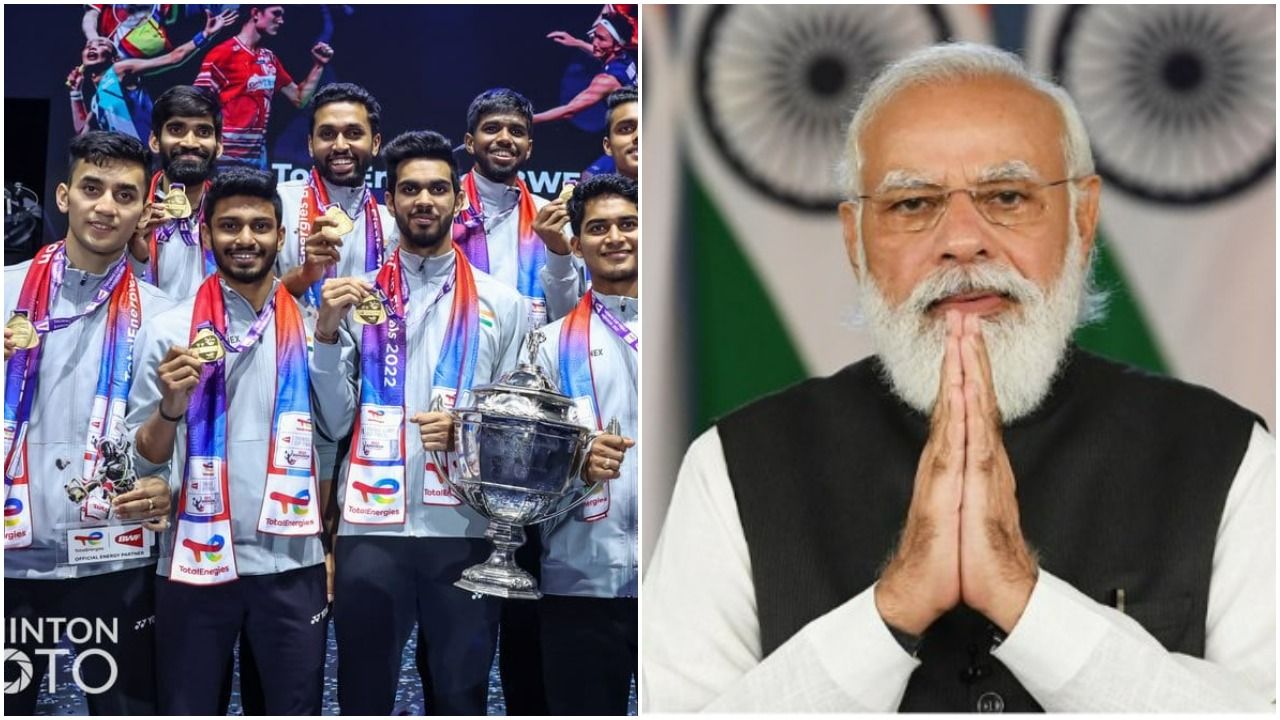 PM Modi Heaps Praise On Thomas Cup Truimph By Indian Badminton Team ...