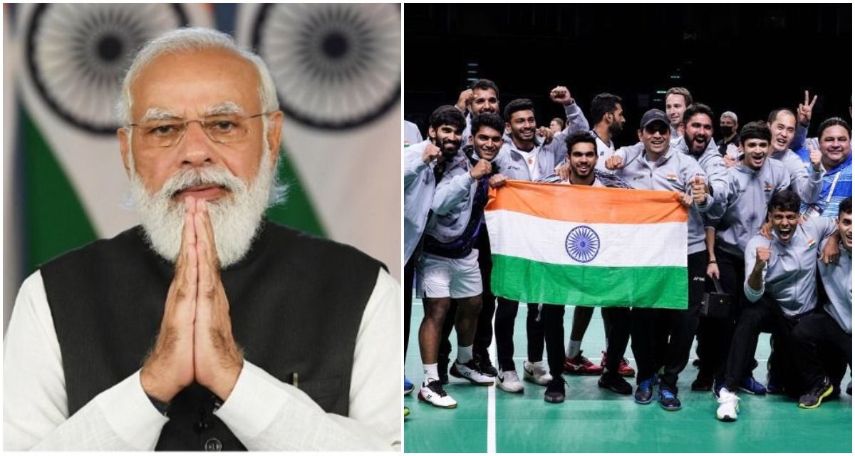 PM Narendra Modi Congratulates Team India For Winning Maiden Thomas Cup ...