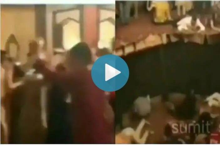 Viral Video: Dance Floor Suddenly Collapses Taking All Wedding Guests ...