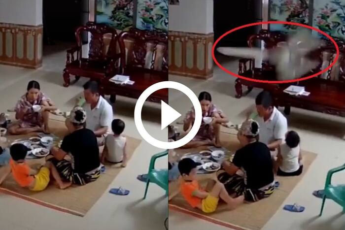 Viral Video: Shocking Moment Fan Falls On Family Caught on Camera ...