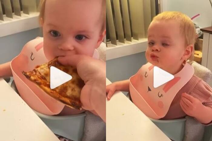 Viral Video: Baby Tries Pizza For The First Time, Her Reaction is Super ...