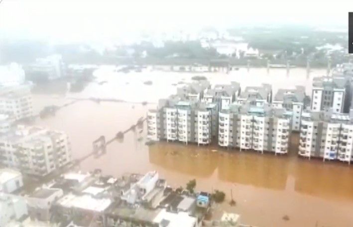 Video: People Stand On Rooftop In Flood-Hit Navsari, Devastation Caught ...