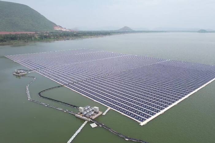 Vizag Stunning Visuals From Floating Solar Power Plant Launched in ...