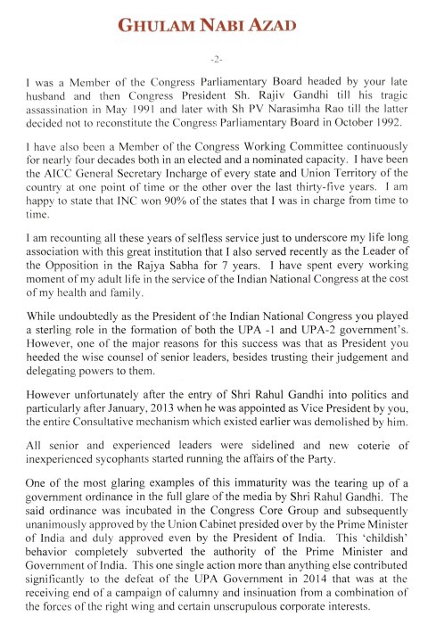 BREAKING Ghulam Nabi Azad Quits Congress Resigns From All Positions