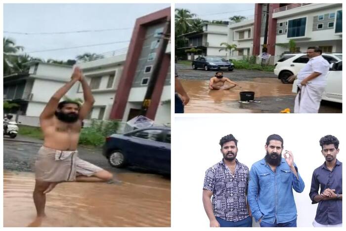 Viral Video: Man In Kerala Takes Muddy Water Bath On Road As Sign Of ...