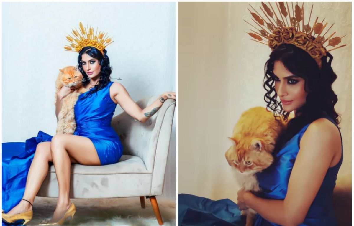 Bigg Boss Fame Pavitra Punia Photoshoot with her cat