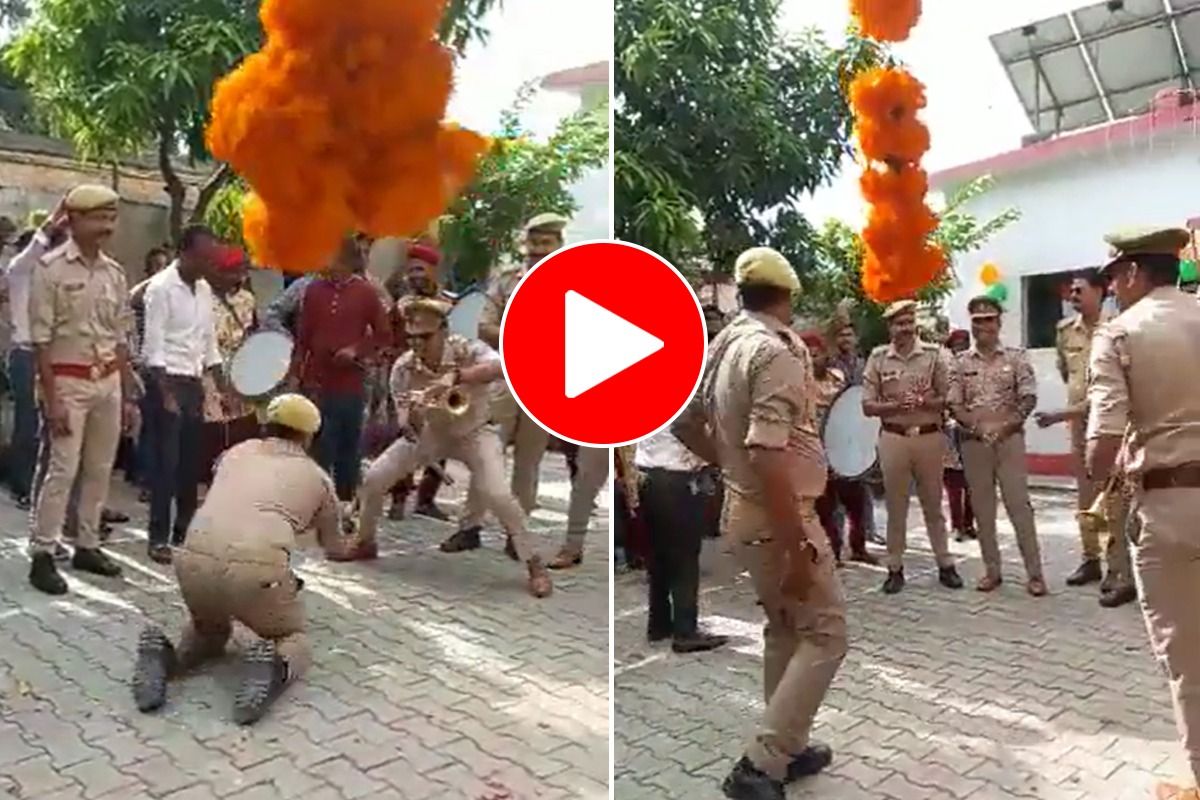 Nagin Dance Video: दारोगा जी ने बजाई बीन तो नागिन डांस करने पहुंच गया ...