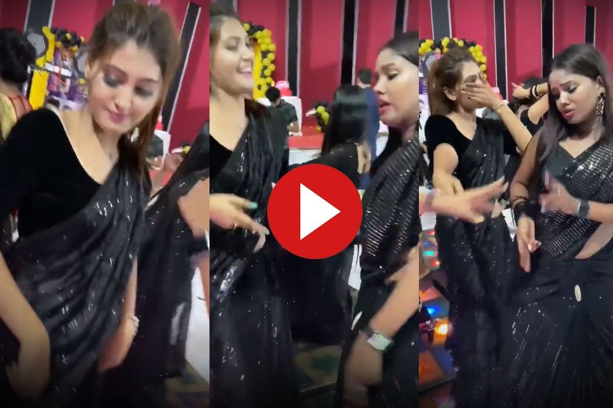 Viral Video: Girls in Black Sarees Dance to Bandook Chalegi, Netizens ...