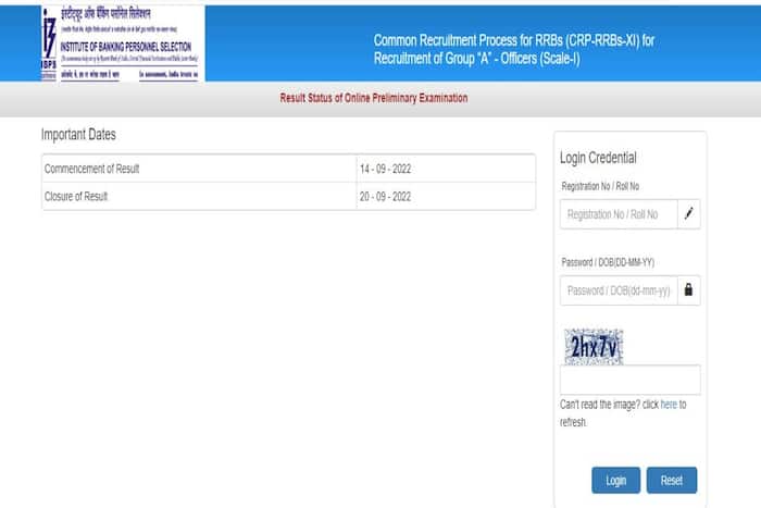 IBPS RRB PO Prelims Result 2022 Declared at ibps.in; Direct Link Here